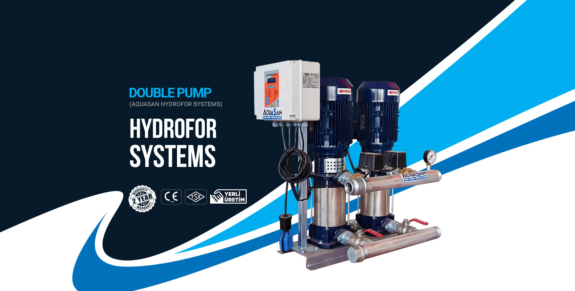 Frequency Controlled Double Pump Hydrofor, Aquasan Modular Water Tank ...